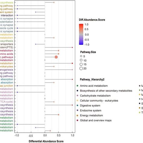 A Differential Abundance Score Map Of Differential Metabolic Pathways