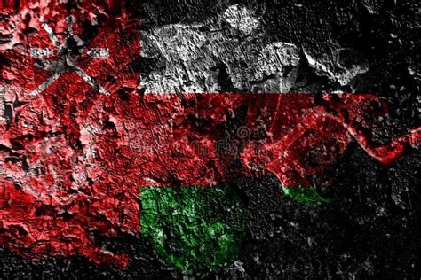 Oman Grunge Flag Sultanate Of Oman In Western Asia Stock Illustration