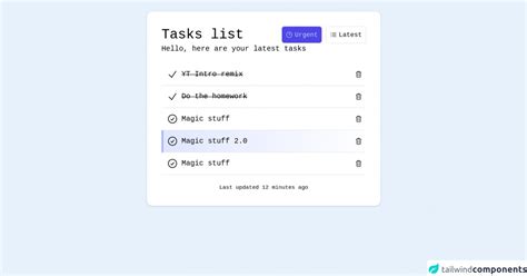 Tailwind Css Tasks List Cards