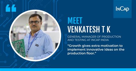 Meet The Team Venkatesh T K From Incap India
