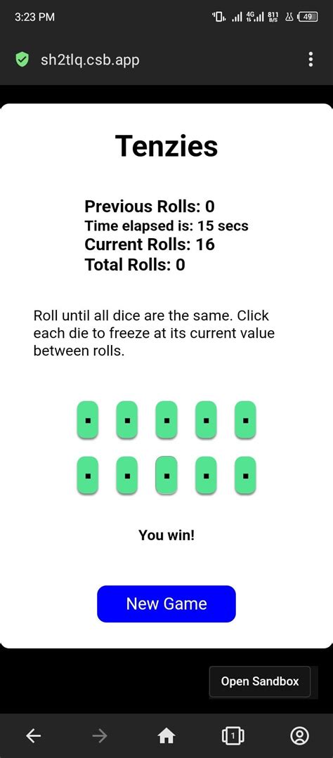 Mighty Odewumi On Linkedin Recently Finished Working On A Tenzies Game