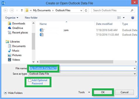 Steps To Create A New Pst File In Outlook 20162013