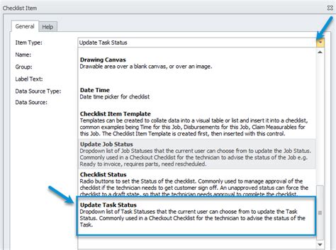 Ability To Update The Task Status Off A Checklist