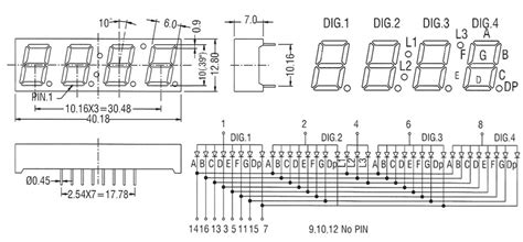 Green Electronic Display 7 Segment Digit Led Module 4 Digit 0 39 Kem 3942 Bsg 40 18 12 8 7mm