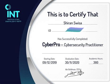 Shiran Swisa On Linkedin Cybersecurity Goals