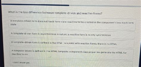 What Is The Key Difference Between Template Driven And Reactive Forms A