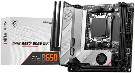 Msi Mpg B650i Edge Wifi Am5 Mini Itx Motherboard Amd B650 Chipset 2x Ddr5 Slots 64gb Max