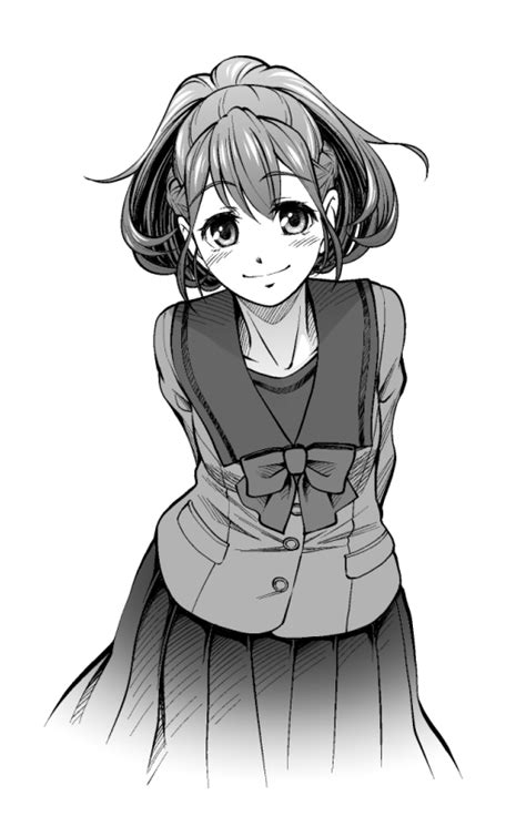 Eibon Senomiya Akiho Robotics Notes Science Adventure Shiny Eyes 1girl Arms Behind Back