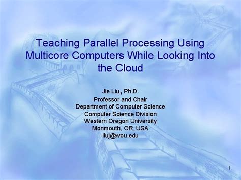 teaching parallel processing using multicore computers while looking