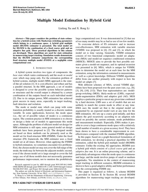 PDF Multiple Model Estimation By Hybrid Grid