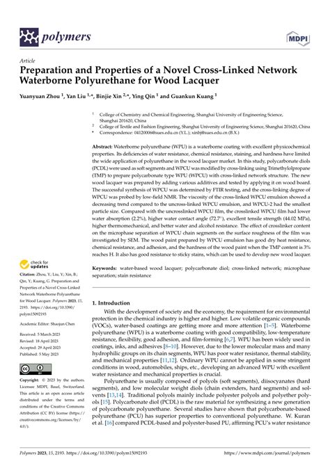 Pdf Preparation And Properties Of A Novel Cross Linked Network Pdf Preparation And Properties Of A Novel Cross Linked Network