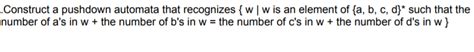 solved construct a pushdown automata that recognizes { w l w