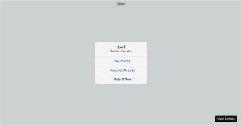 Alert Dialog Codesandbox