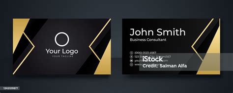 블랙과 골드 프리미엄 럭셔리 명함 디자인 전문 템플릿 명함 우아한 추상 카드 템플릿은 보유 기업에 적합합니다 벡터 디자인 템플릿 세트 0명에 대한 스톡 벡터 아트 및 기타