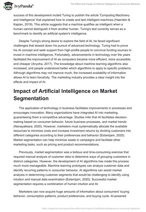 The Effect And Impact Of Artificial Intelligence On Consumer Behavior