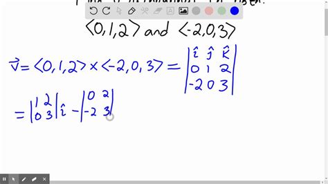 Find A Vector Orthogonal To The Given Vectors And Numerade