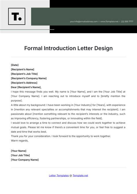 Free Doctor Introduction Letter Template To Edit Online