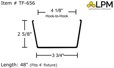 Flourescent Light Fixture Covers Replacement 4ft Wrap Light Cover