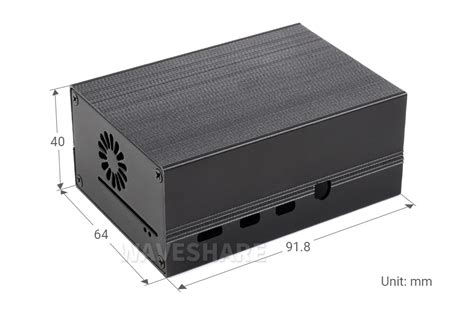 树莓派4代专用铝合金条纹散热外壳机箱 内置鳍片式独立散热器