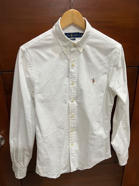 Rl Slim Fit Oxford Long Sleeves Scannable Qr Code Luxury Apparel On