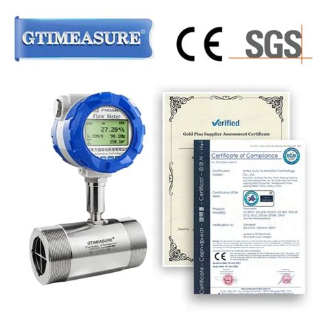 Liquid Water Flow Meter Thread Connection Water Turbine Flow Meter Male Thread Connection