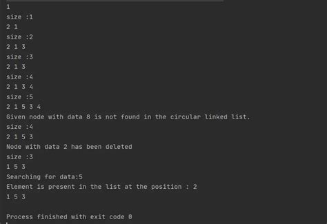 Circular Singly Linked List Java Development Journal