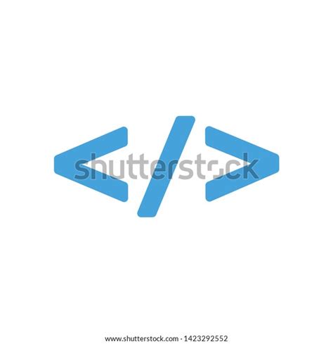 Html Code Icon Flat Illustration Html Stock Vector Royalty Free Shutterstock