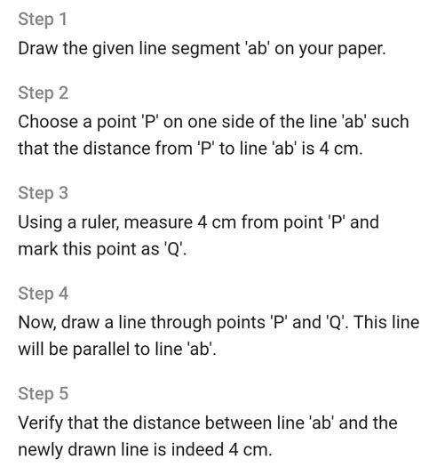 Step 1draw The Given Line Segment Ab On Your Paperstep 2choose A Po