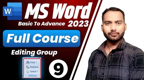 Ms Word 365 Part 9 Editing Group Basic To Advance Full Course By Anil Dhakar Youtube