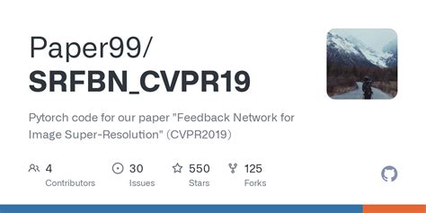 Github Paper99srfbncvpr19 Pytorch Code For Our Paper Feedback