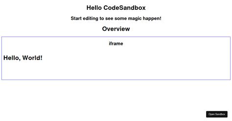 How To Render An Iframe Of Local Page Within React App Using React