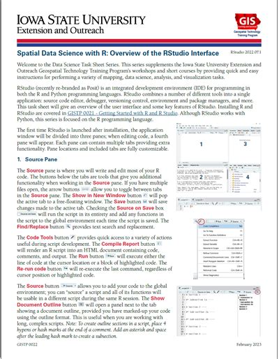 Spatial Data Science With R Overview Of The RStudio Interface