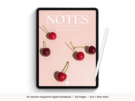 24 Section Hyperlink Digital Notebook Dashboards 150 Digital Insert Templates Magazine