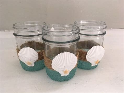 Three Seashell Jars Etsy Jar Rolled Paper Flowers Pint Mason Jars Three Seashell Jars Etsy Jar Rolled Paper Flowers Pint Mason Jars