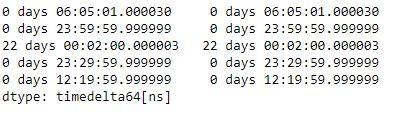 Python Pandas TimedeltaIndex to series 码农参考