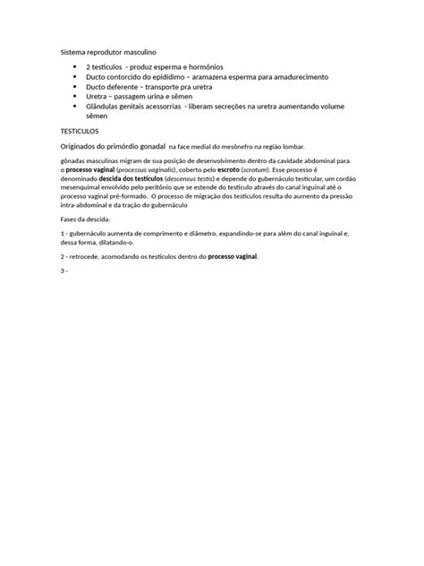 Sistema Reprodutor Masculino Pdf