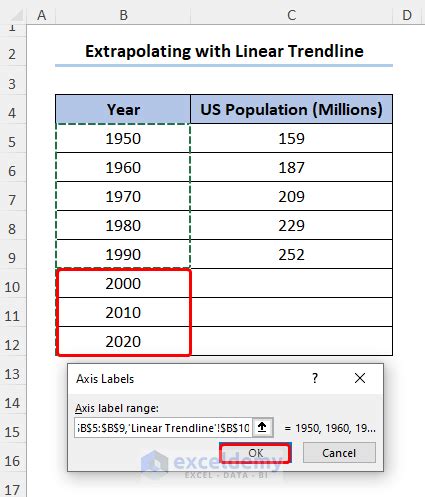 How To Extrapolate Trendline In Excel 4 Quick Methods ExcelDemy