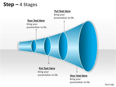 4 Staged Linear Funnel Diagram PowerPoint Presentation Images Templates PPT Slide