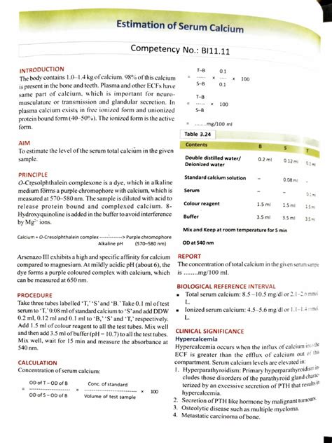 Estimation Of Serum Calcium And P Pdf
