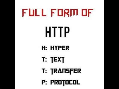HTTP Stand for: Hypertext Transfer Protocol || #short - YouTube