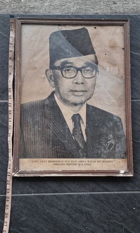 1970s Original Tun Razak 2nd Prime Minister Malaysia Picture Hobbies And Toys Collectibles