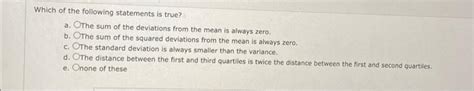 solved which of the following statements is true a the sum
