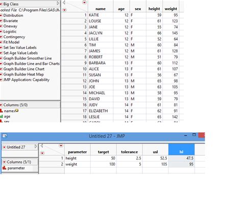 Solved How Do I Use Usl And Lsl Values Saved In Other Table And Use It