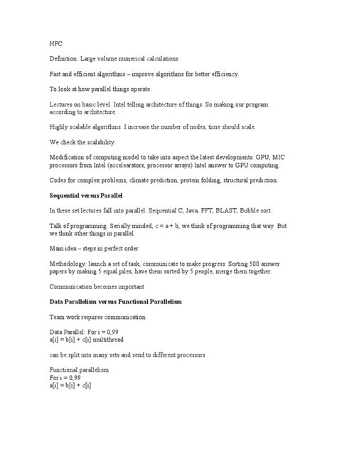 HPC Definition: Parallel Computing Concepts and Programming Models | PDF | Parallel Computing ...