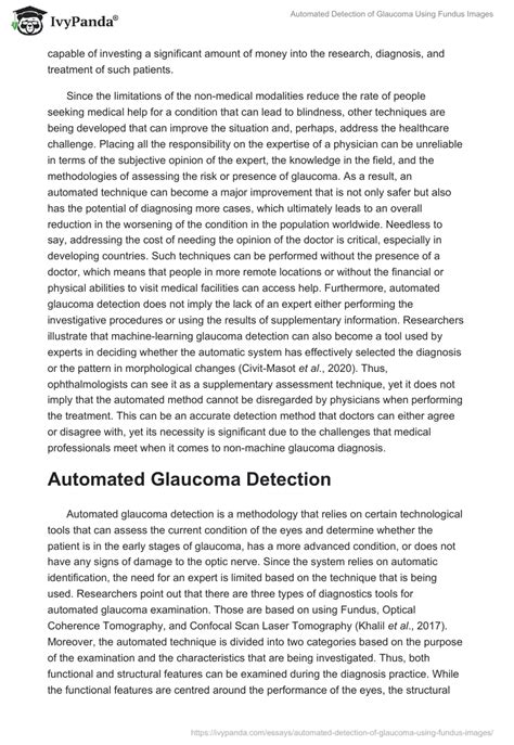 Automated Detection Of Glaucoma Using Fundus Images 5539 Words