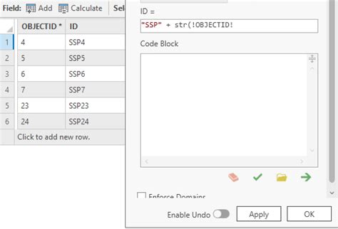 solved how to recreate a sequential field value using obj esri