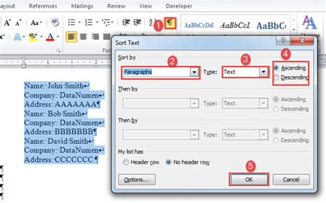 Ways To Sort Numbered List Entries With Multiple Lines In Your Word Document