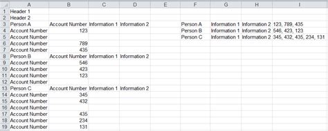Excel Transformation Rearrangement Of Data Stack Overflow