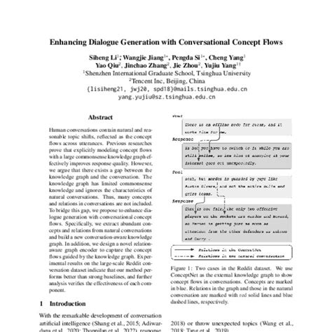 Enhancing Dialogue Generation With Conversational Concept Flows Acl Anthology