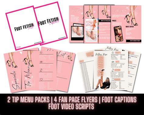 Onlyfans Foot Fetish Bundle Captions Scripts Tip Menu Dominate Your
